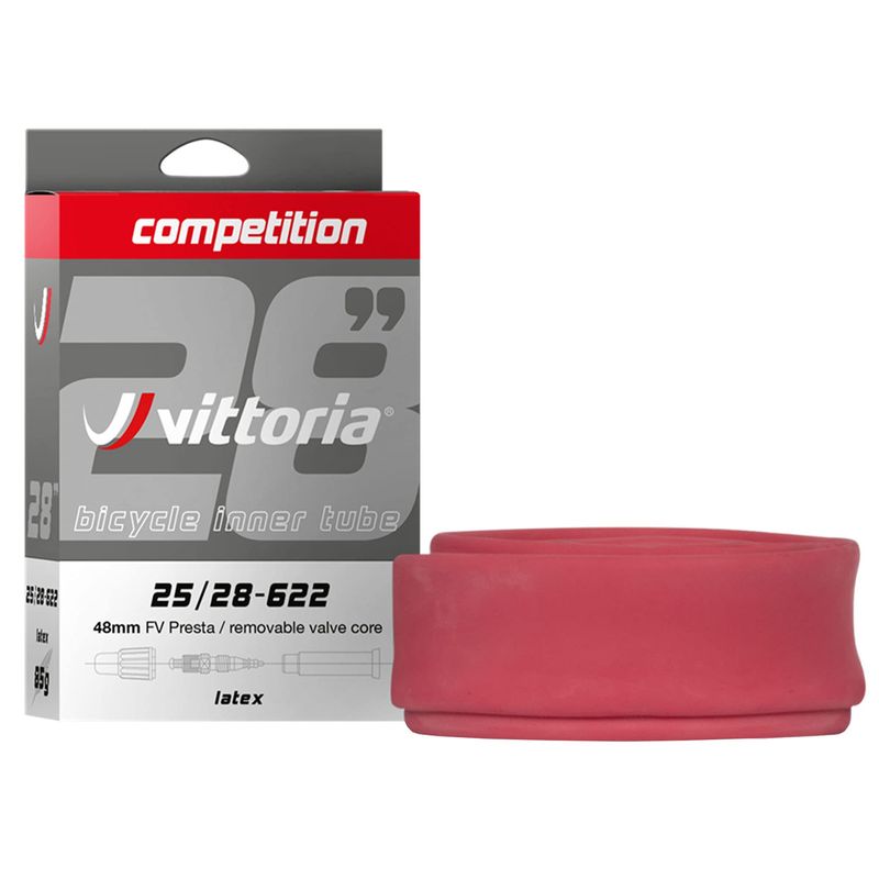 Vittoria Unisex's Inner Tube Competition Latex 700 x 25/28 RVC, Presta 48mm, 700x25-28c ...