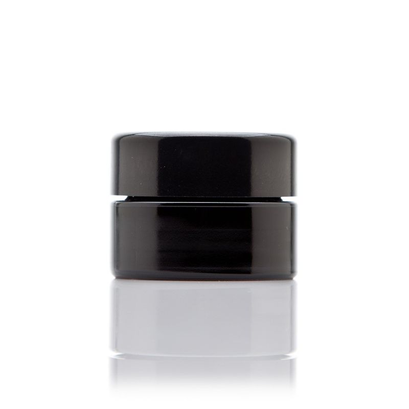 Infinity Jars Classic Black Glass Jar 10 ml (.34 fl oz) Ultraviolet ...