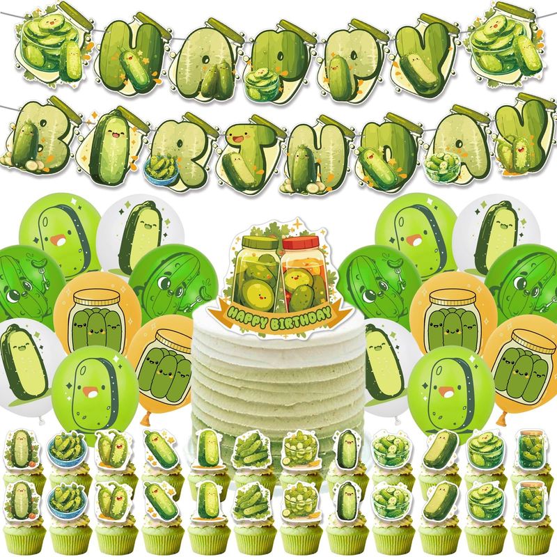 42 Pieces Funny Pickle Birthday Party Decorations Includes Pickle ...