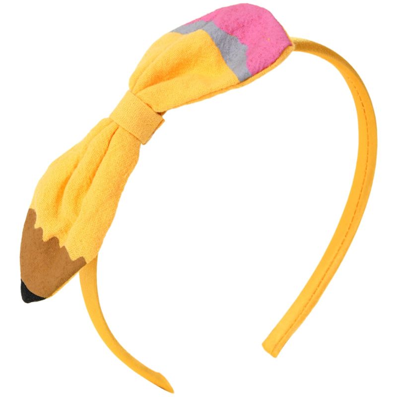WRBAJIS Back to School Headband Yellow Pencil Bows Hair Bands Cute ...