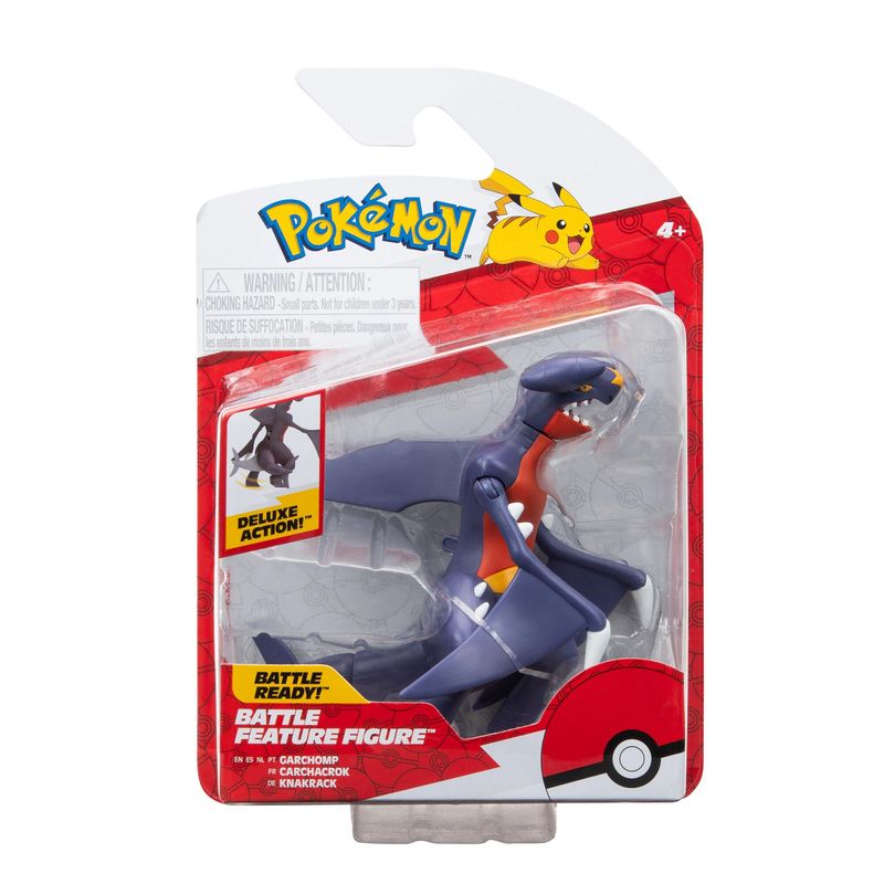 Pokémon Garchomp Battle Feature Figure - 4.5-Inch Garchomp Battle Ready ...