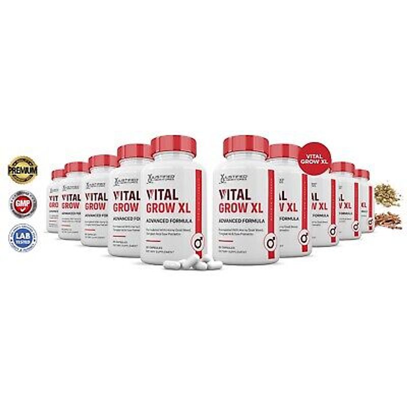 VItal Grow XL for Men Advanced Formula 1484MG Pills Vitamin Supplement ...