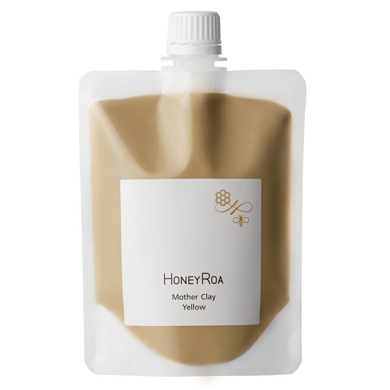 HONEY ROA Mother Clay (Yellow), 7.8 oz (220 g), For Aged Skin, Hari, Texture Clay Pack, Rinse ...