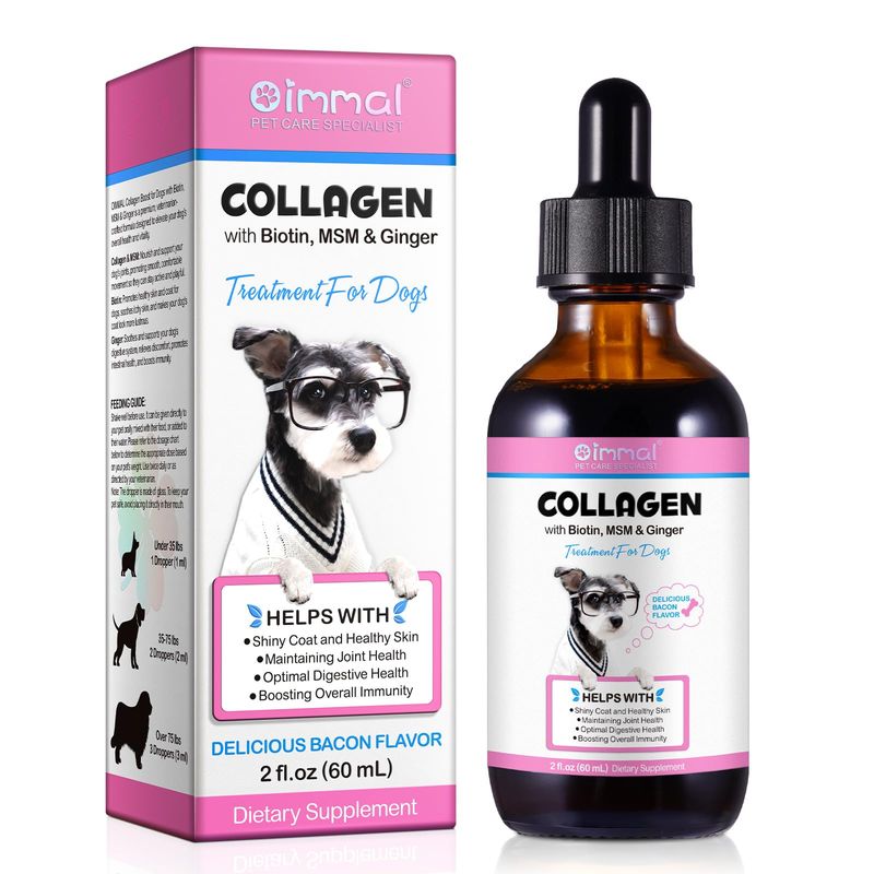 Collagen for Dogs, Natural Liquid Collagen Drops for Dogs Supports Dog ...