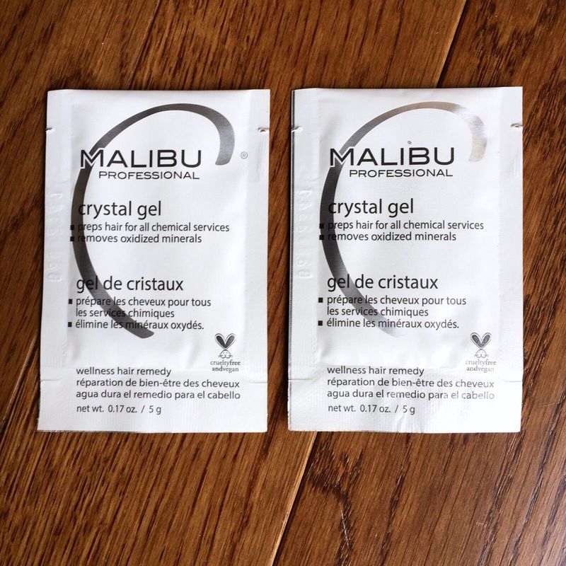 2 Malibu Crystal Gel Treatment Packets 2 Caps Removes Discoloration ...