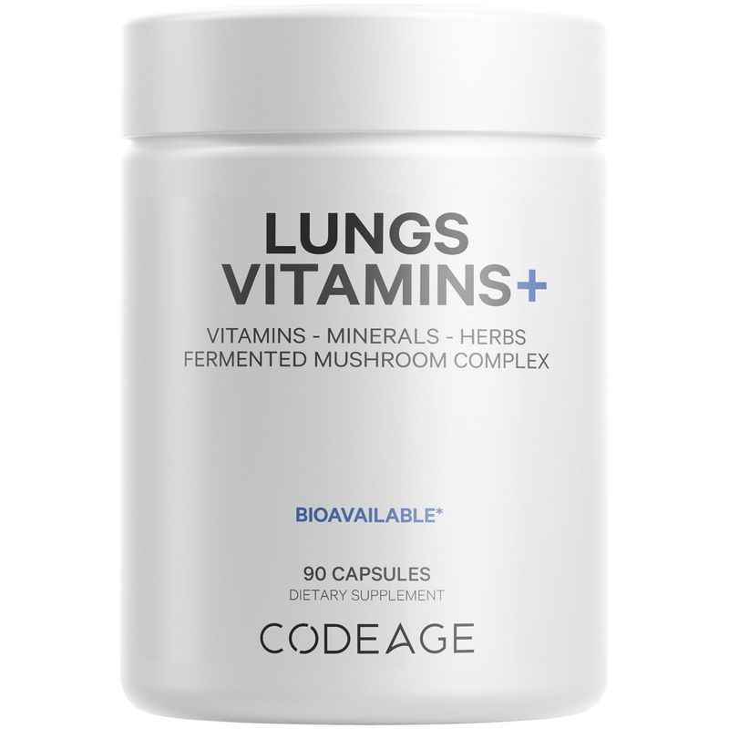 Codeage Lungs Vitamins, A, C, D, E, B6, Milk Thistle Lung Supplement, Zinc & Magnesium ...