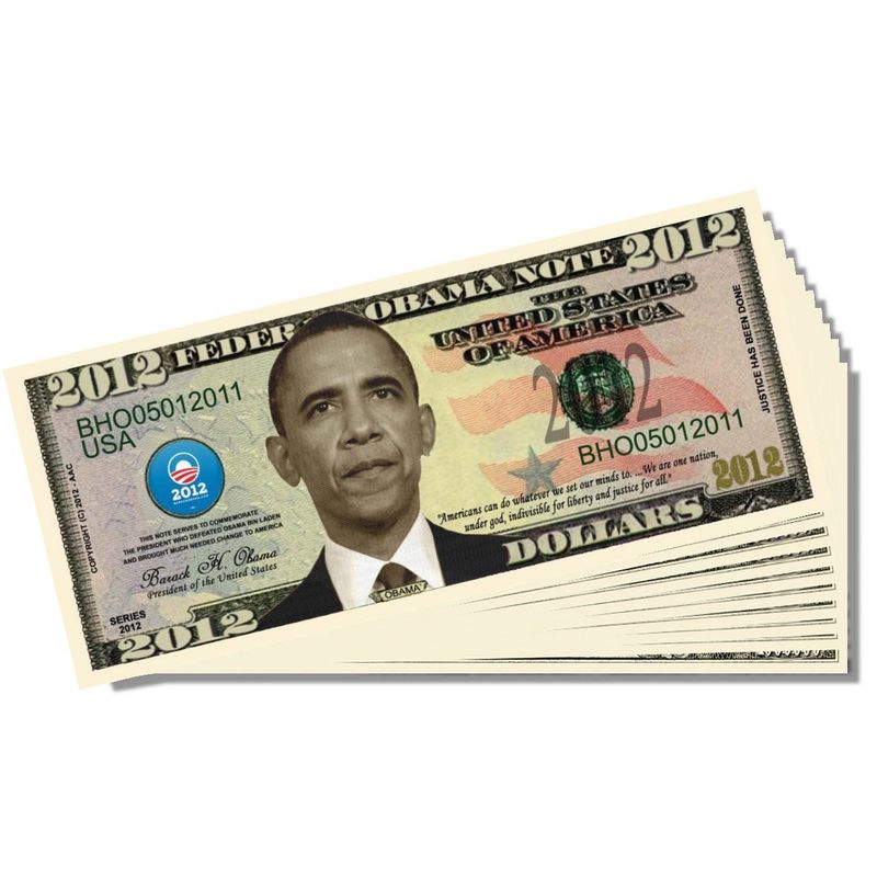 Barack Obama 2012 Federal Reserve Note - 10 Count with Bonus Clear ...