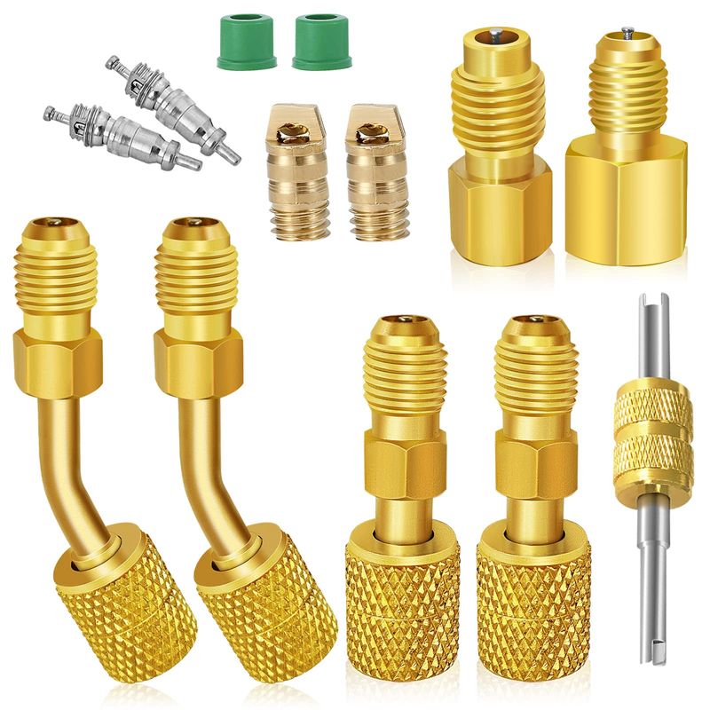 R410A Mini Split Adapters, R410a Refrigerant Hose Adapter, Brass ...