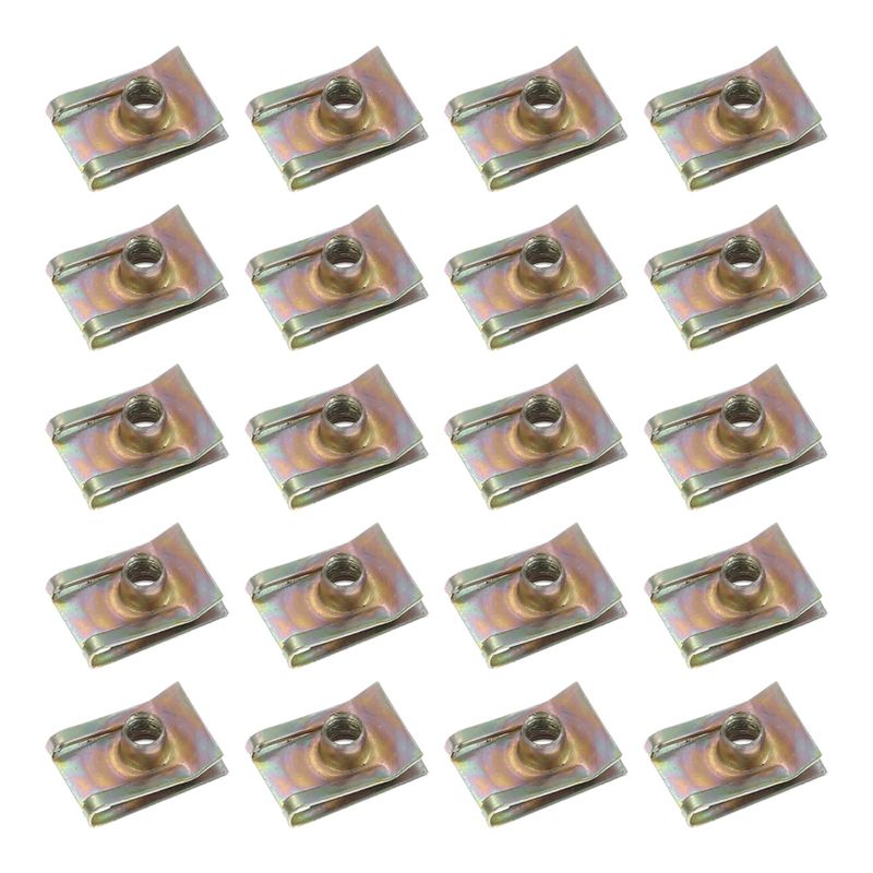 M6 U Shape Clip Nut Clip Nut 6mm U Nut Bumper U Type Clip 20 Pcs ...
