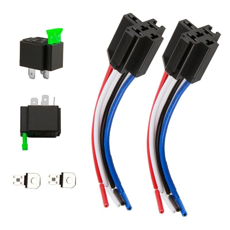 2 Packs 12v Fuse Relay Switch Harness Set with 30a Ato Atc Blade Fuse ...