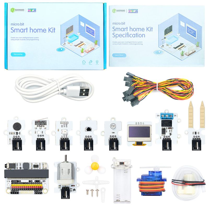 ELECFREAKS microbit Smart Home Kit Micro:bit Sensor Starter Kit Octopus ...
