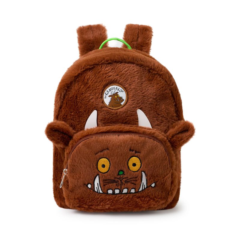 The Gruffalo Kids Mini Furry Backpack | Girls & Boys Brown Fluffy ...