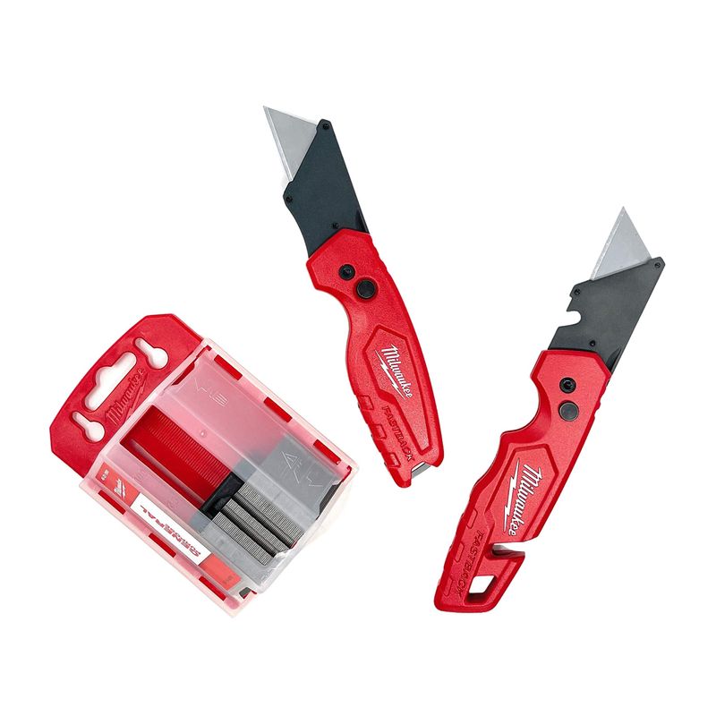Milwaukee Fastback Flip Utility Knife 2 Piece Set with Razor Blade ...