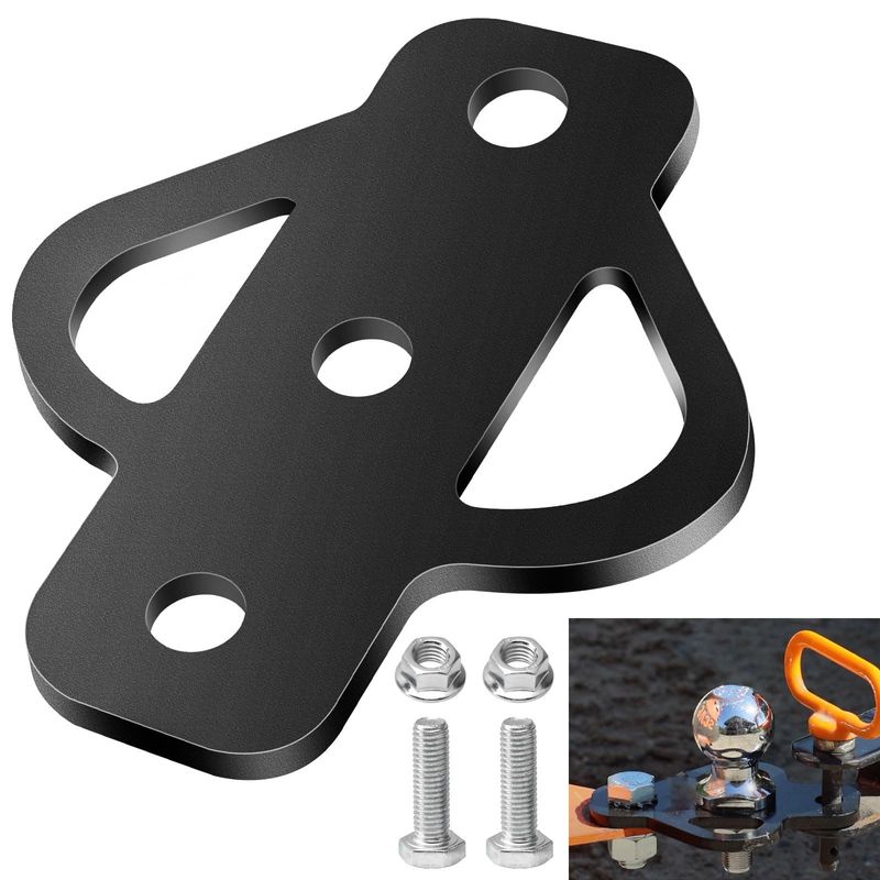 3-Way Trailer Hitch Adapter Steel Hitch Mount with Bolt for ATV Lawn ...