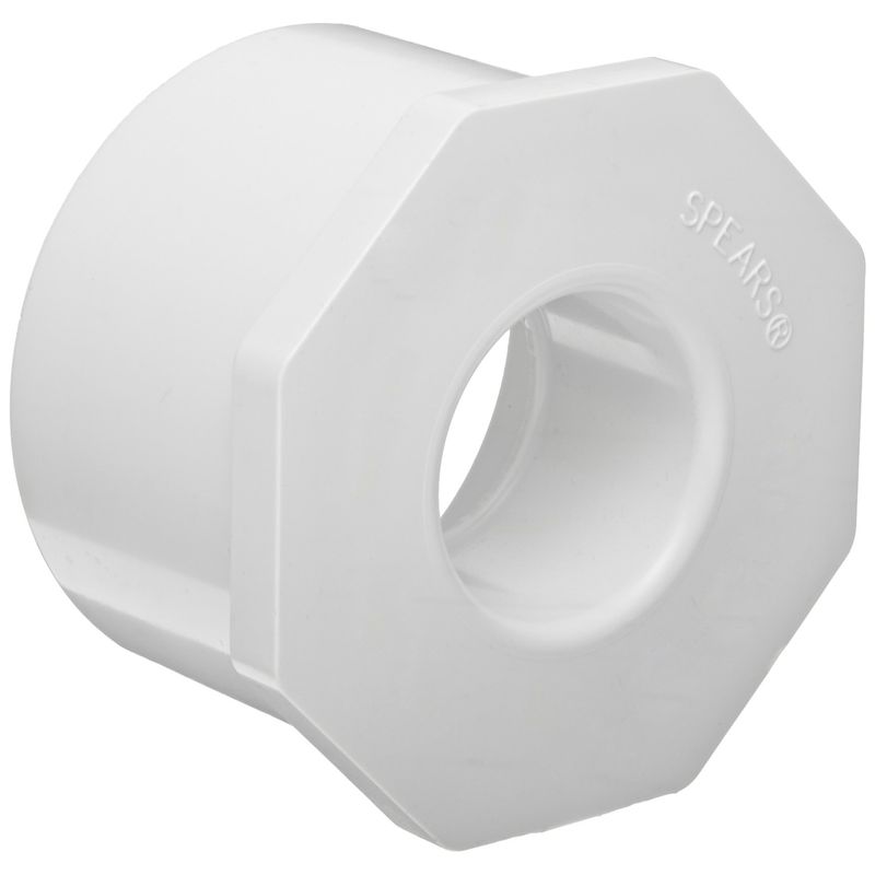 Spears 437-211 PVC Pipe Fitting, Bushing, Schedule 40, White, 1-1/2 ...