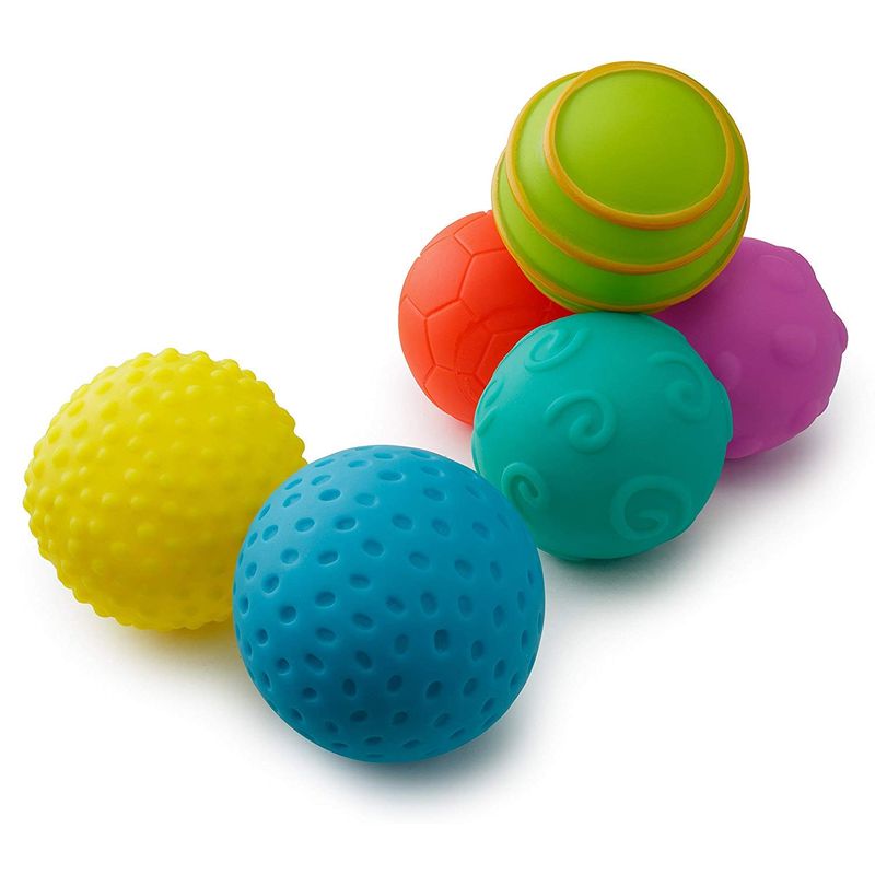 playkidz Super Durable 6 Pack Sensory Balls, Soft And Textured Balls ...