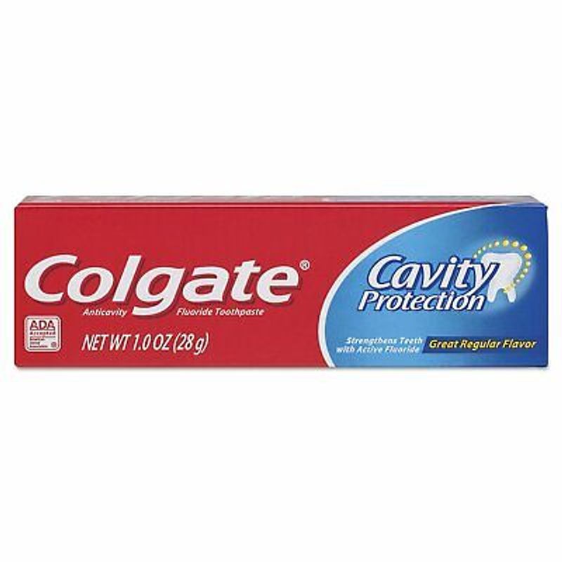 Colgate Toothpaste Cavity Protection Regular Flavor 1 oz. Tube Pack of ...