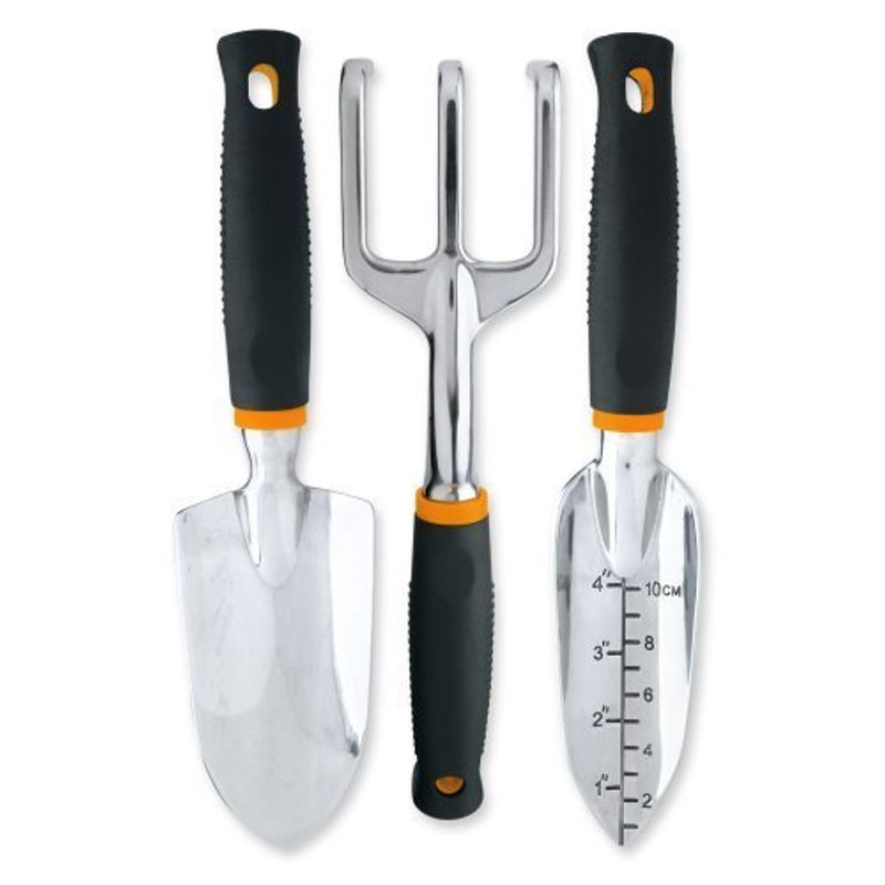 Fiskars 3-in-1 Garden Tool Set, Includes Trowel, Transplanter, and ...