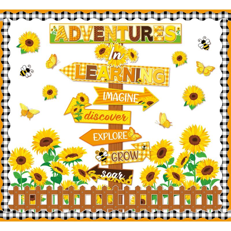 Gilprop 60 Pcs Sunflower Bulletin Board Decorations Adventures in ...
