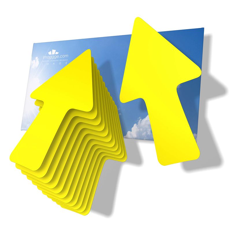 imaggge.com 12 Arrows - Yellow - Signage and Orientation Stickers ...