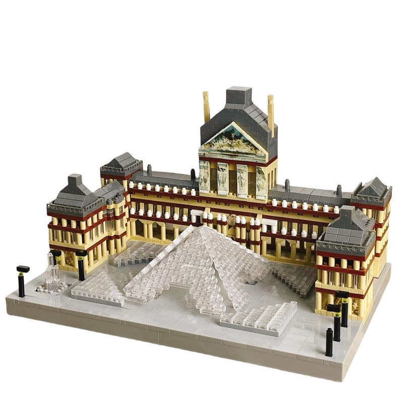 alltogetho Louvre Micro Mini Building Blocks Architecture Toys Sets ...