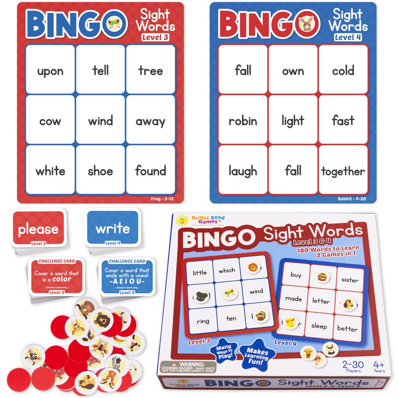 Bright Seed Games, Sight Words Bingo Game for Kindergarten, Learn to ...