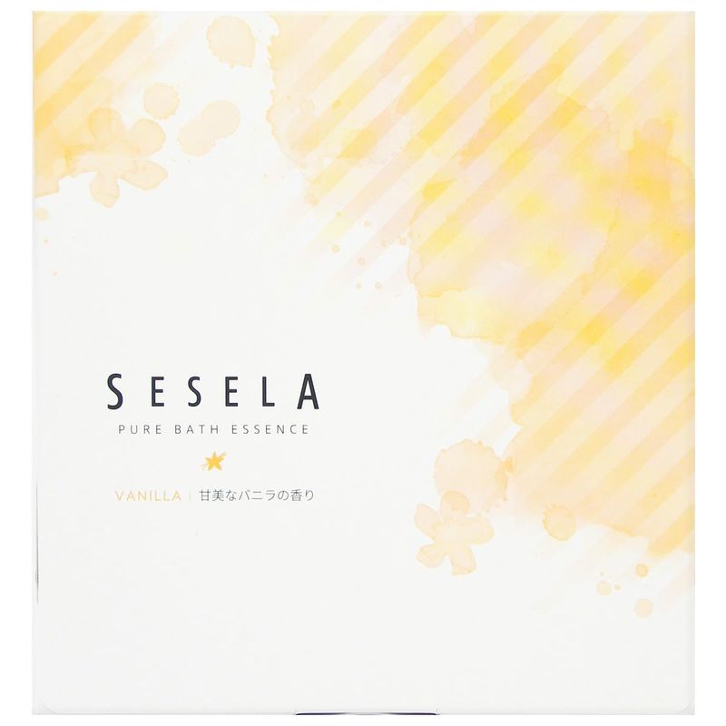 SESELA Pure Bath Essence (Vanilla) Relax, Clean, Bath Salt, 0.7 fl oz (20 ml) x 10 Packets Set ...