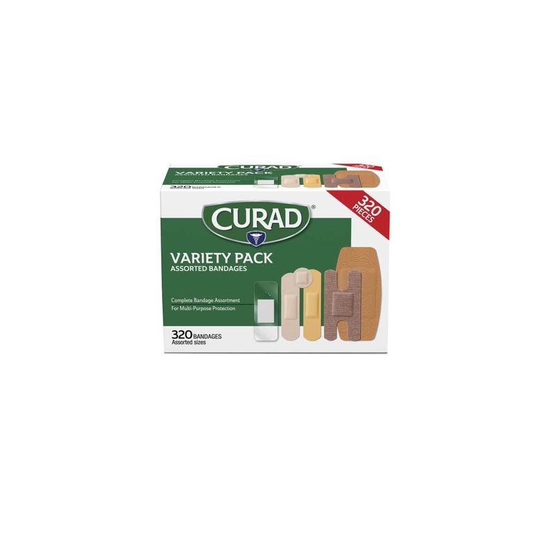Curad Bulk Variety Pack Assorted Bandages, Flex-Fabric, Waterproof ...