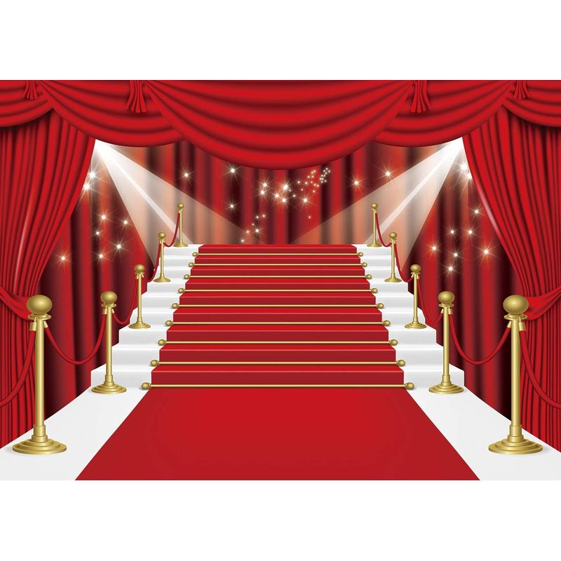 INRUI Red Curtain Stage Photography Background Red Carpet Film Stars ...