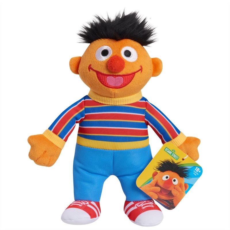 Just Play Sesame Street Friends 8-inch Ernie Sustainable Plush Stuffed ...