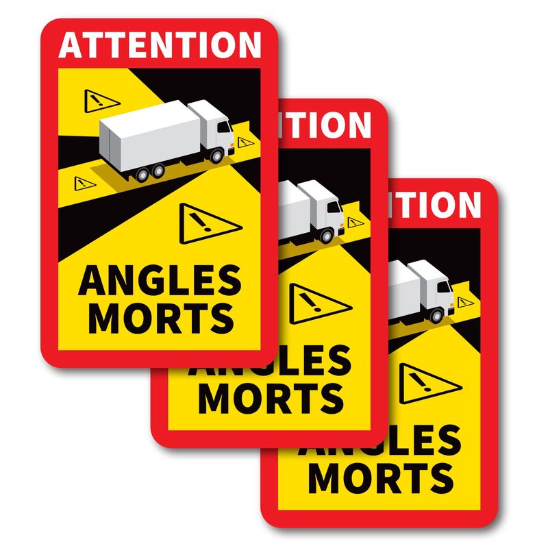 Signs247 Angles Morts Stickers Blind Spot Stickers for lorries, vans ...