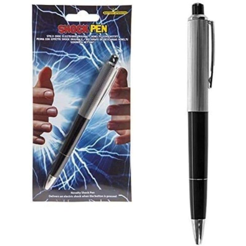 Universal Electric Shock Metal Ballpoint Pen Practical Joke Gag Funny ...