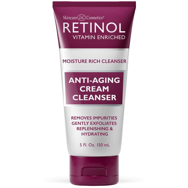 Retinol Anti-Aging Cream Cleanser – Daily Deep Cleansing Facial Wash ...