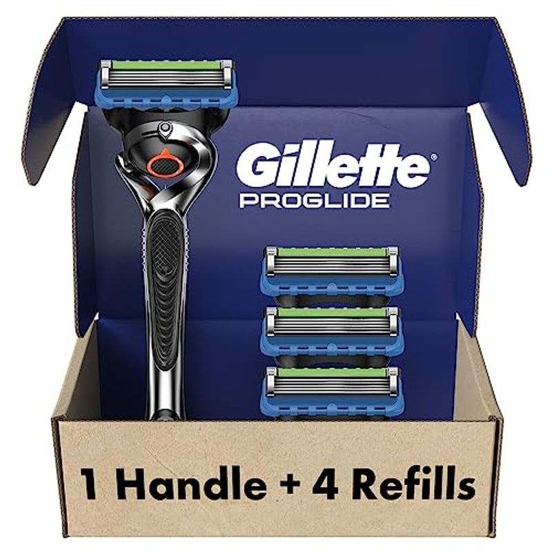Gillette Fusion ProGlide Razors, Men 1 Gillette Razor, 4 Razor Blade ...