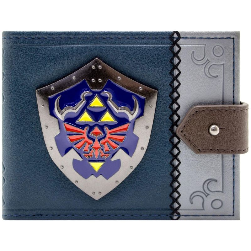 Zelda Ocarina of Time Hylian Shield Triforce Loftwing Wallet Bi-Fold ID ...