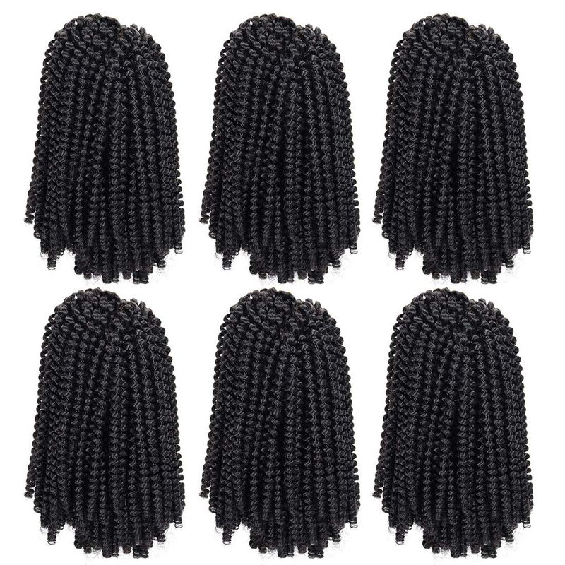 Spring Twist Hair - 8 Inch 6 Packs Spring Twists Crochet Hair for Women ...