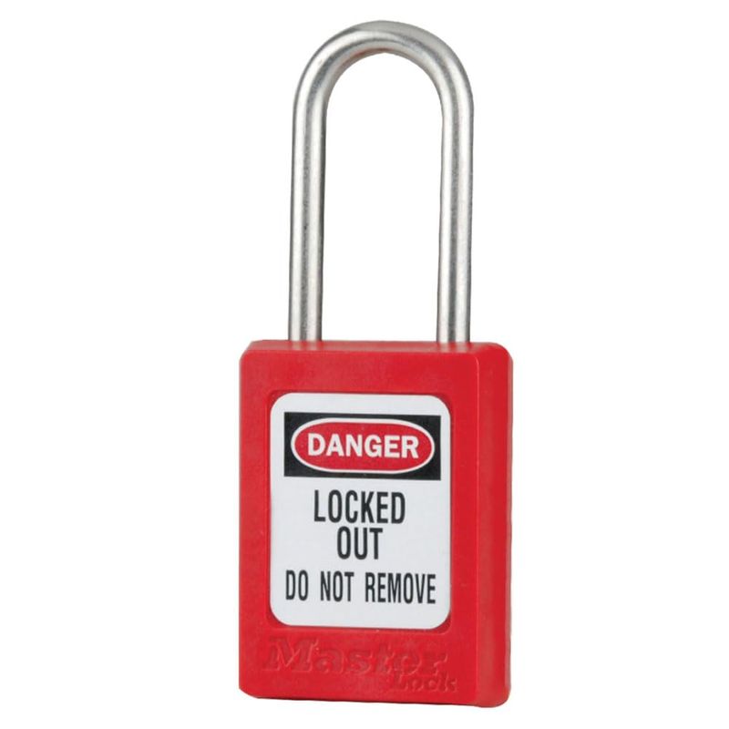 Master Lock Red Zenex™ thermoplastic Safety Padlock, 35mm Wide with ...