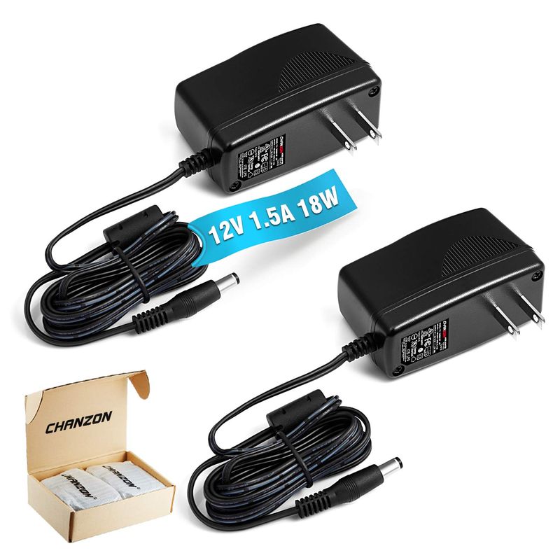 CHANZON 12V 1.5A UL Listed 18W AC DC Switching Power Supply Adapter ...