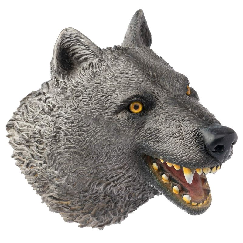 Yolococa Wolf Hand Puppet Realistic Latex Soft Animal Toy Storytelling ...
