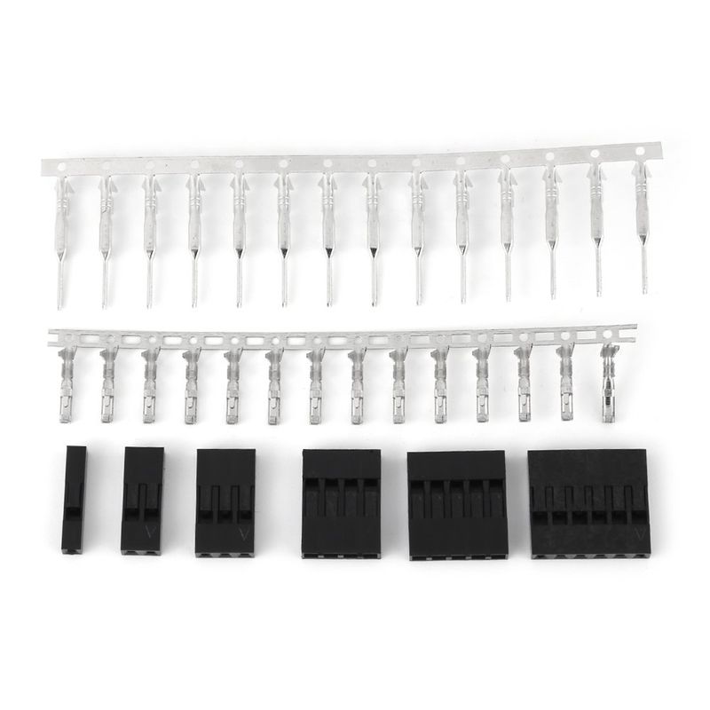Dupont Connector Kit, 370pcs 2.54mm Pitch 1-6 Pin with Male/Female Pin ...