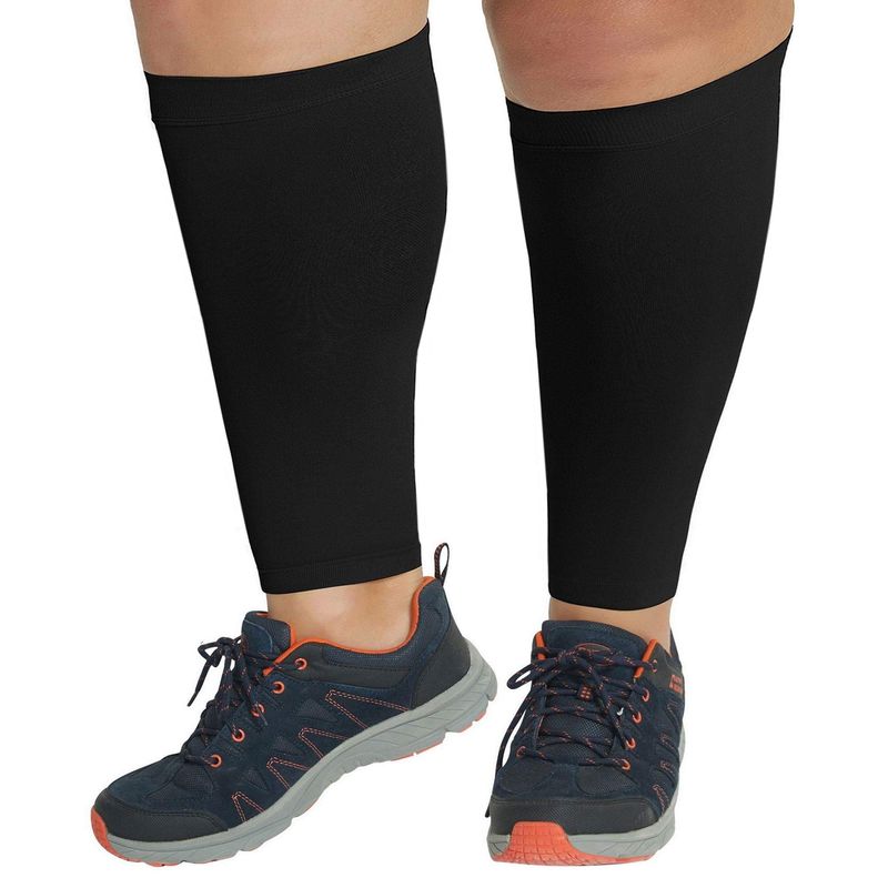 Runee Ultra Wide Calf Sleeve Compression - Support Calf Pain, Varicose Veins, DVT - Tailored to ...