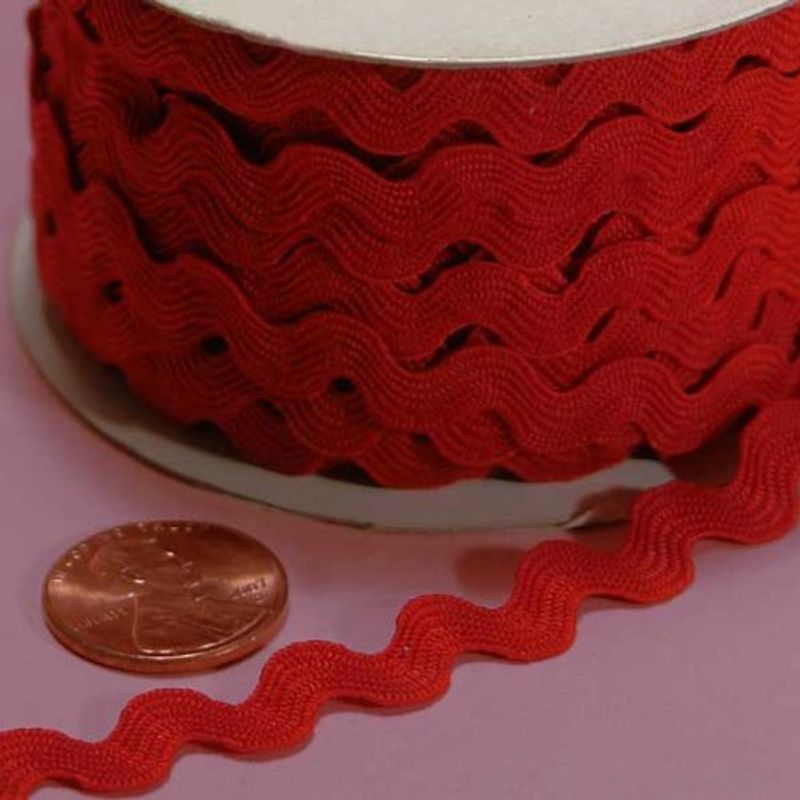 Red Ric Rac Trim, 5mm X 22Yd - EveryMarket
