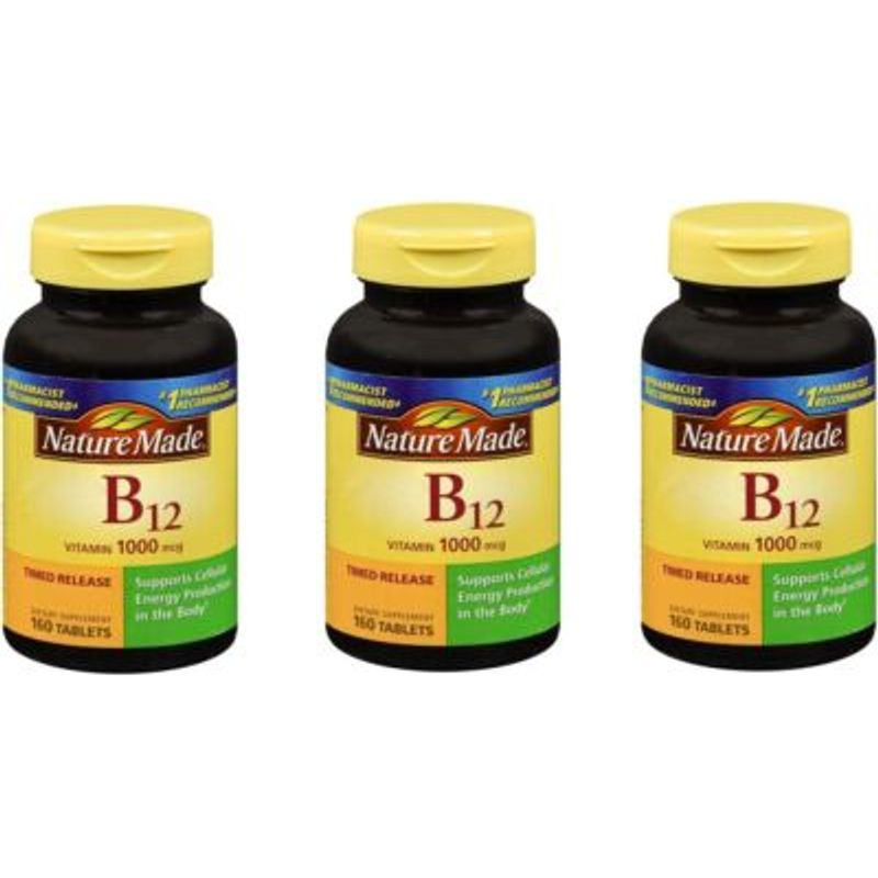 Nature Made Vit B12 1000mcg Tablet 160ct (3 Pack) - Online Marketplace ...
