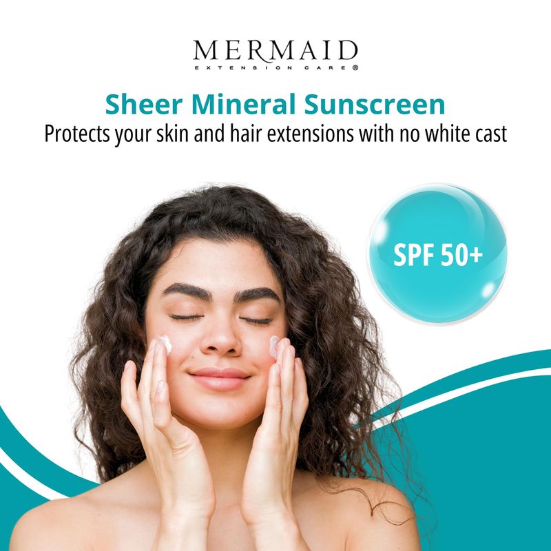 Mermaid Sheer Mineral Sunscreen SPF 50 | Hair Extension Safe Protect ...