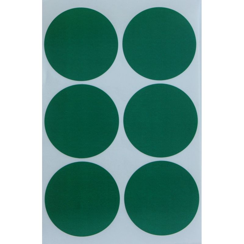 Round Green Sticker Dot Labels 50mm (5cm) Permanent Adhesive Label for ...