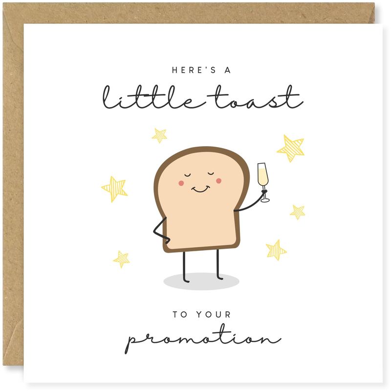 Beau Willows Funny New Job Promotion Card - Here's a Little Toast to ...