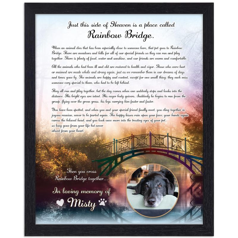 Personalized Rainbow Bridge Pet Loss Memorial Poem, Remembrance, Dog ...