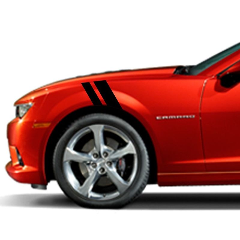 2 and 3 Inch Fender Hash Mark Double Bars Racing Stripes Vinyl Decals ...