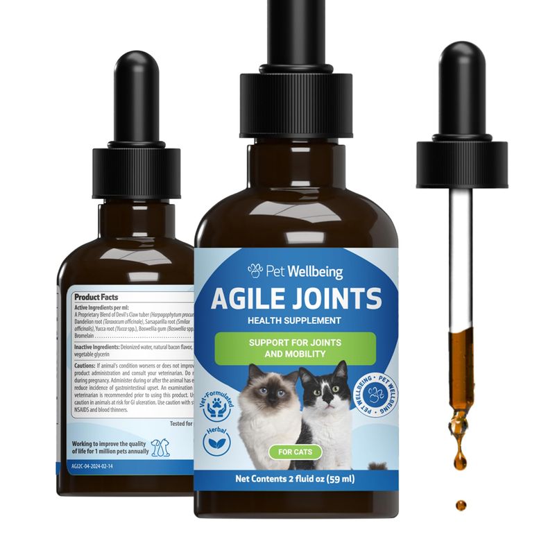 Pet Wellbeing Agile Joints for Cats - Hip and Joint Health, Mobility ...
