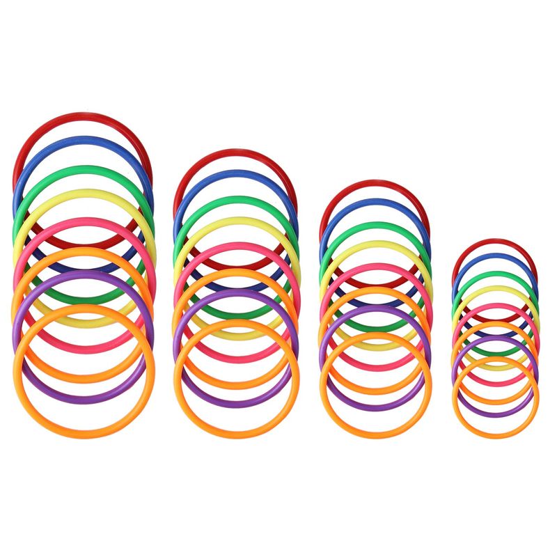 HRLORKC 32pcs Plastic Ring Toss Game Set Rings for Ring Toss for Kids ...